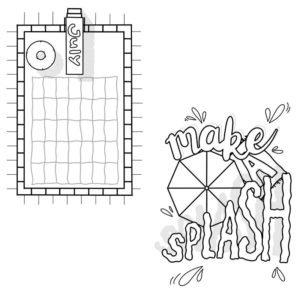 Pool Party - July - Printable Bullet Journal Planner Monthly Spread ...