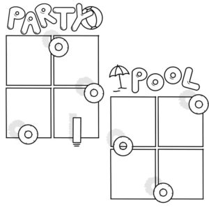 July – Pool Party Theme – Complete Month – Printable Bullet Journal or ...