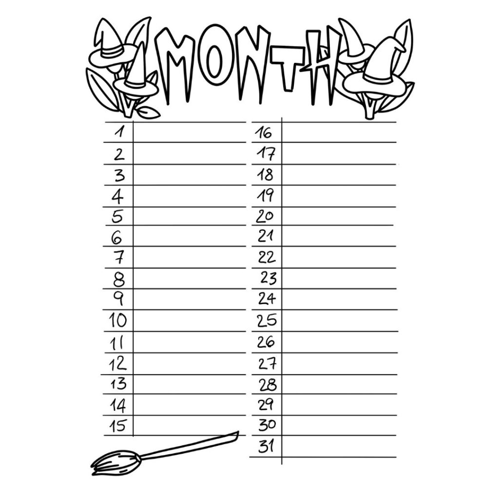 October – Halloween But Make it Plants – Complete Month – Printable ...