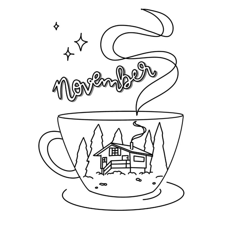 November – A Day At The Cabin – Complete Month – Printable Bullet ...