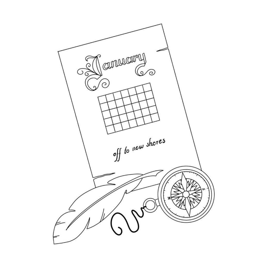 January – Explorer – Complete Month – Printable Bullet Journal or ...